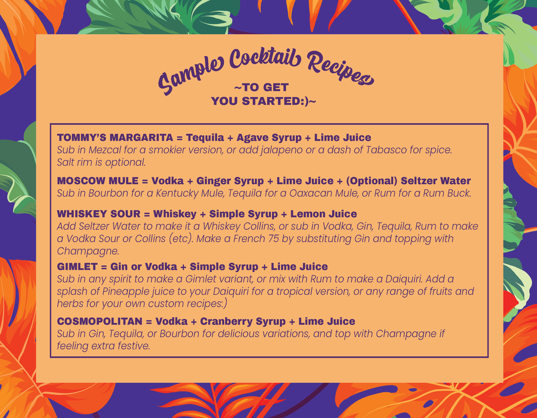 Cheeky Cocktails Recipe Cards